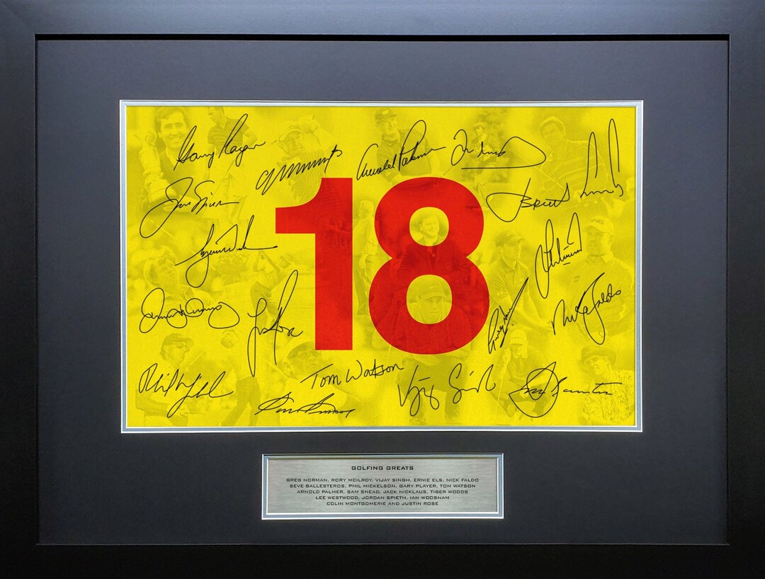 Golf Greats Signed Pin Flag Display - Etsy