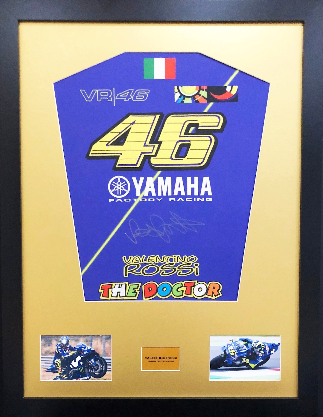 Valentino Rossi Yamaha Machine Signed Shirt Frame - Etsy