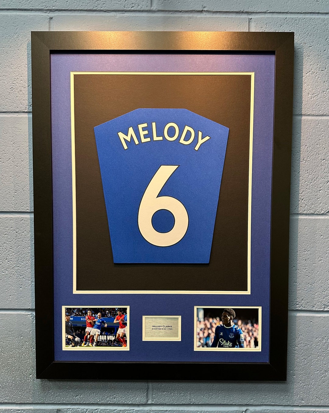 Junior DIY Football Shirt Framing Kit. Blue and White With - Etsy