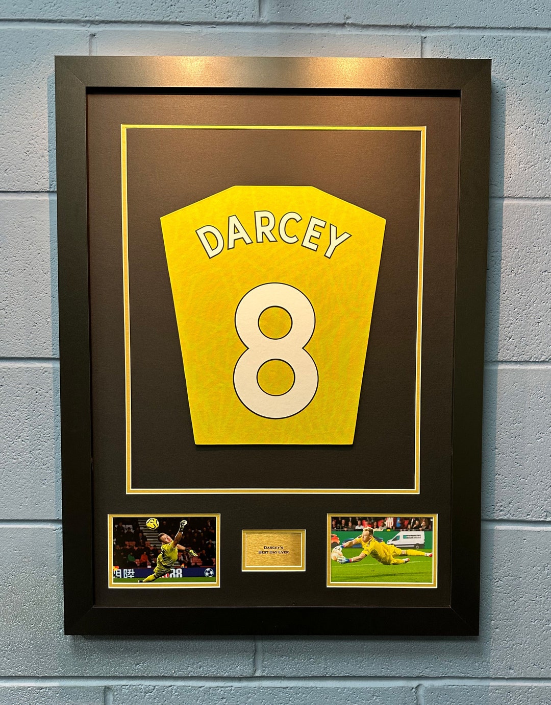Junior DIY Football Shirt Framing Kit. Black and Gold With Free ...