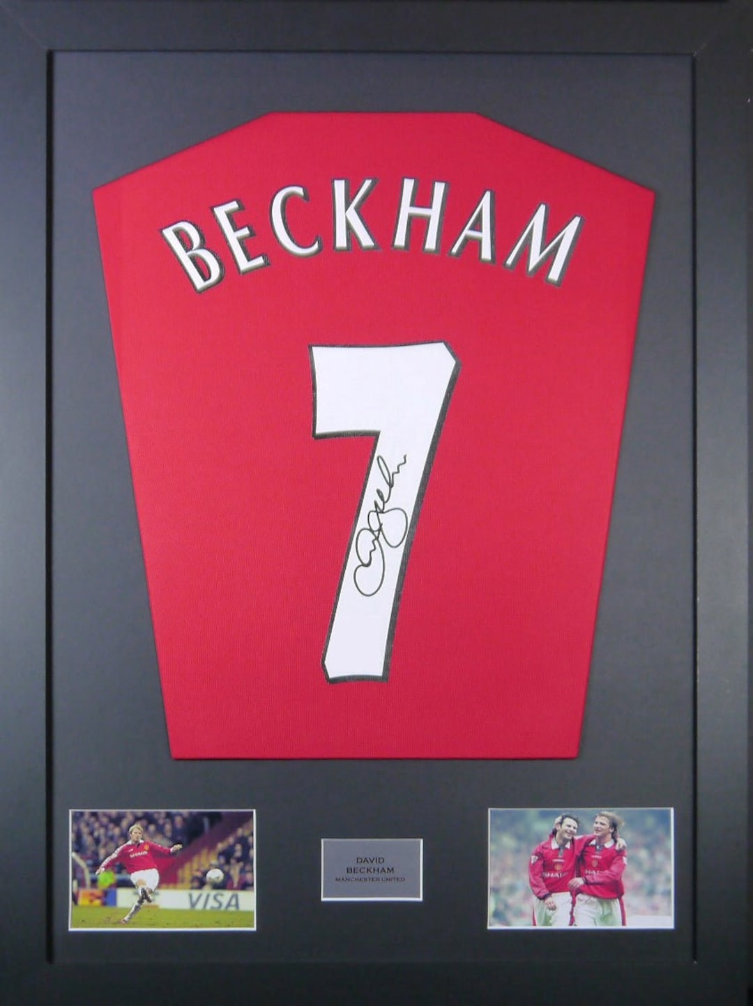 David Beckham Manchester United Machine Signed Shirt Frame - Etsy