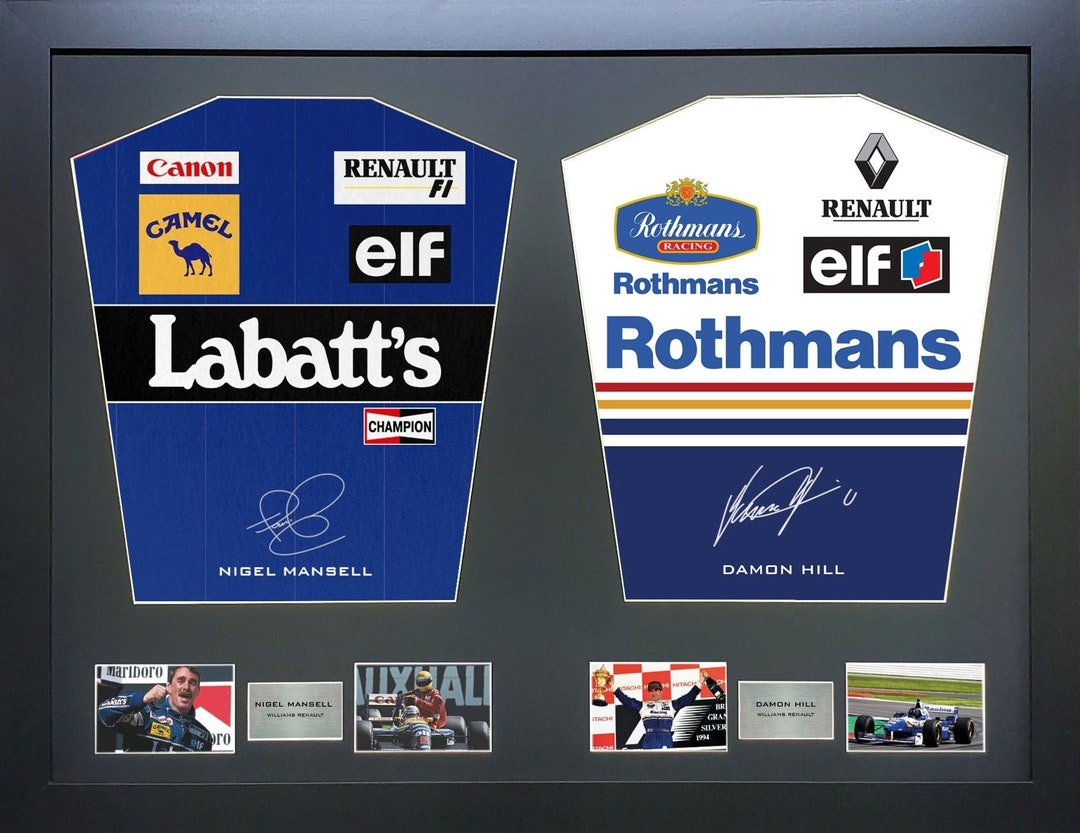 Nigel Mansell and Damon Hill Formula 1 Machine Signed Shirt Frame - Etsy