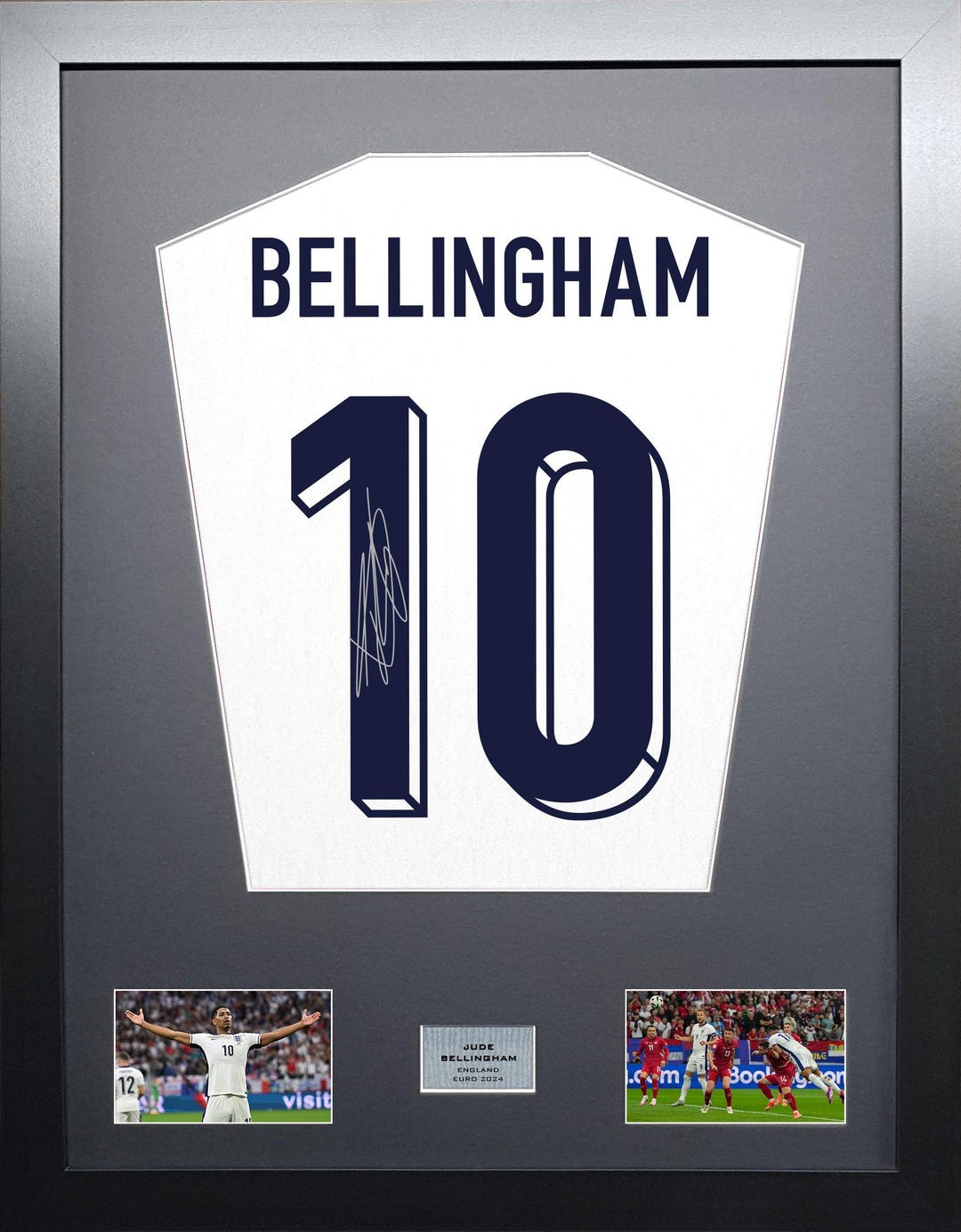 Jude Bellingham England Euro 2024 Signed Shirt Frame - Etsy