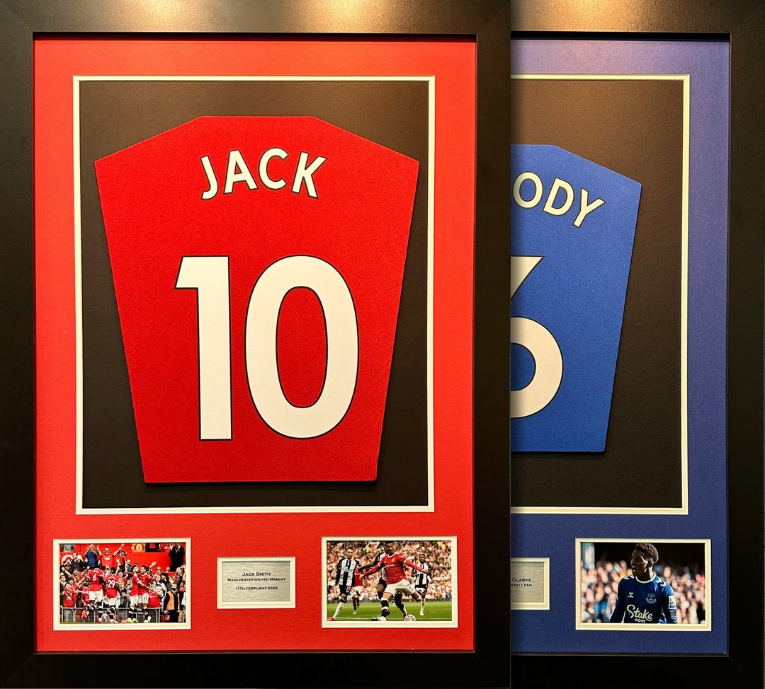 Junior DIY Football Shirt Framing Kit. TWIN PACK With Free Personalised ...