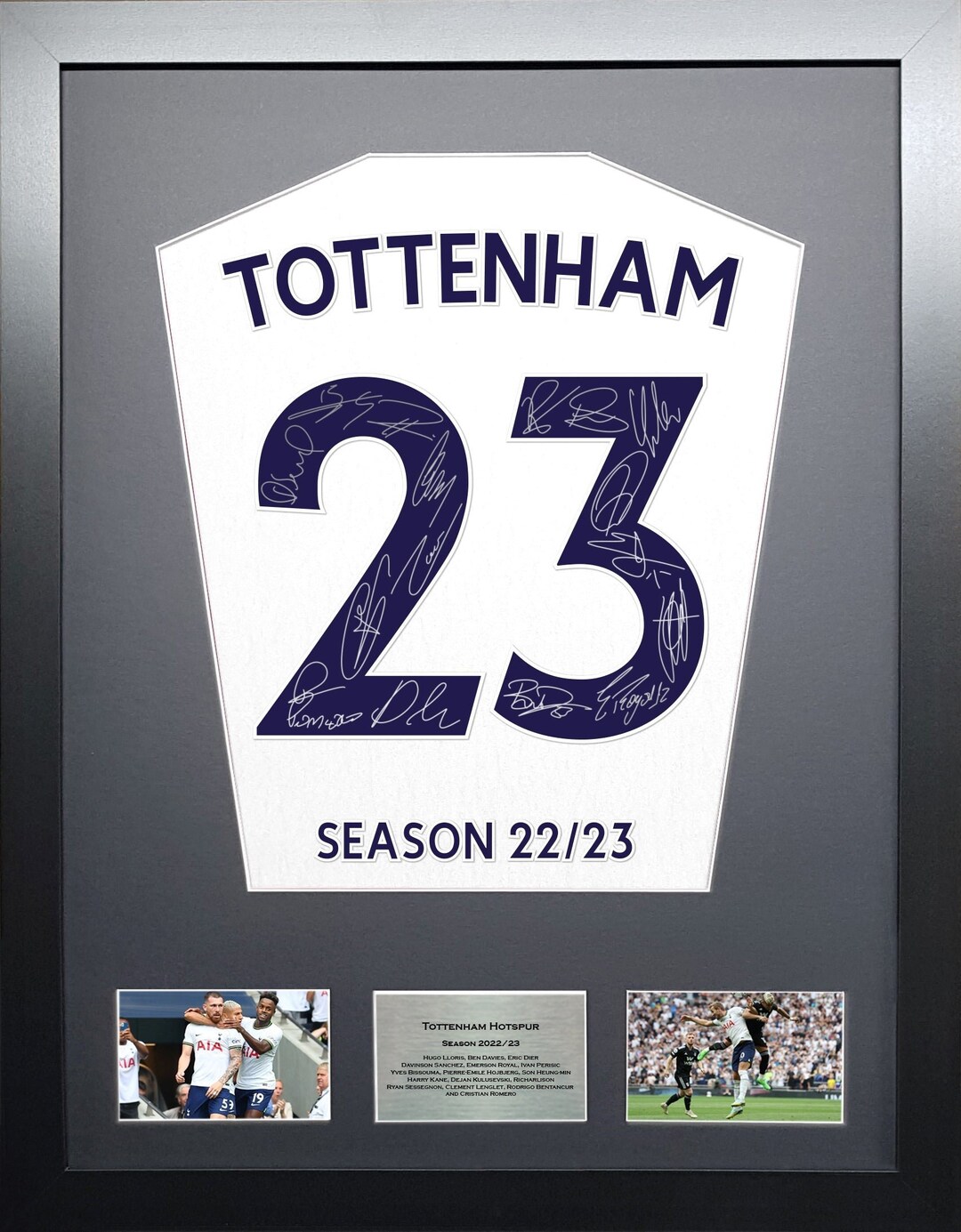 Tottenham Hotspur 2023 Team Machine Signed Shirt Frame - Etsy