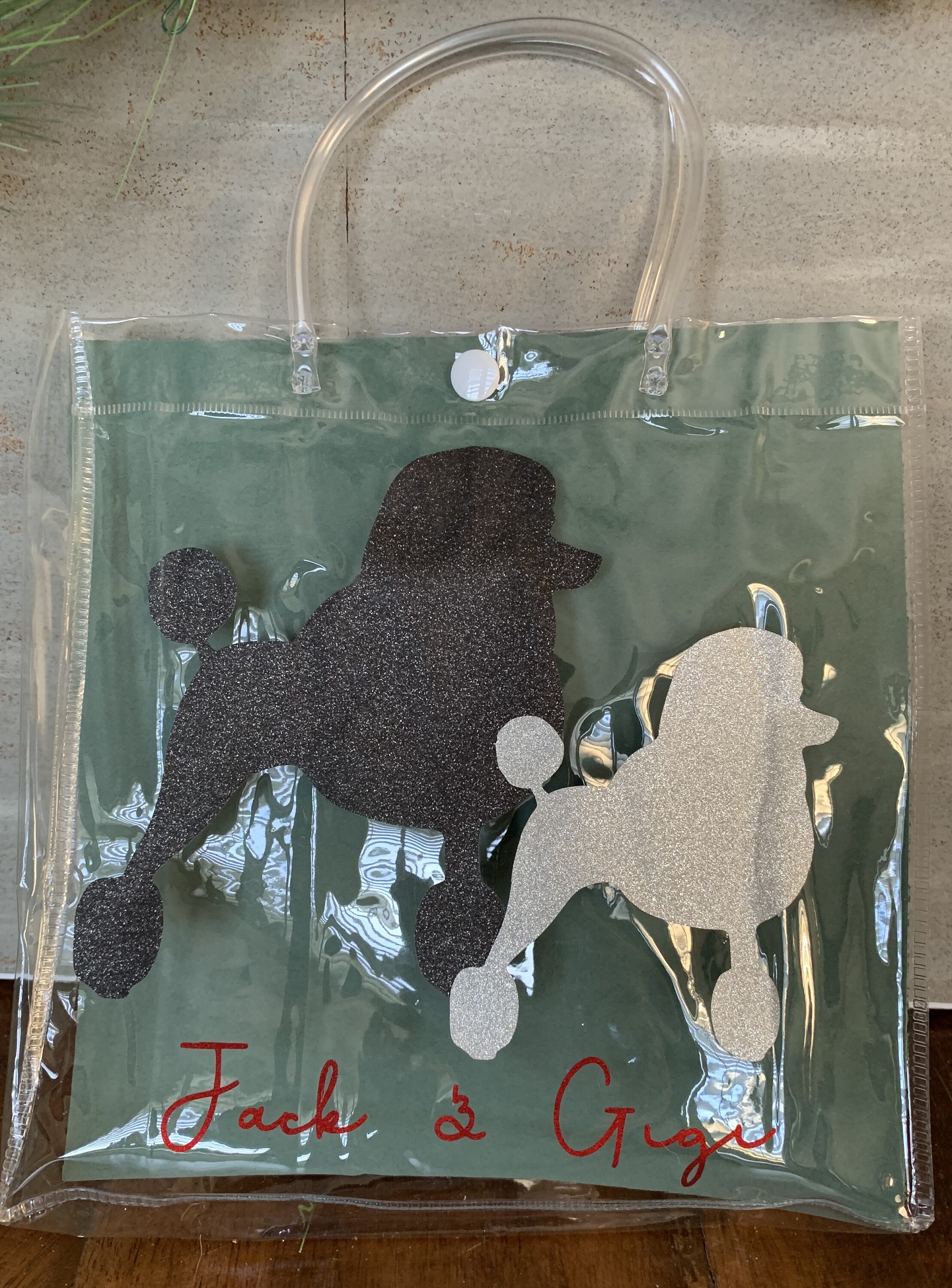 Personalized Poodle Bag Clear Plastic With Handle - Etsy