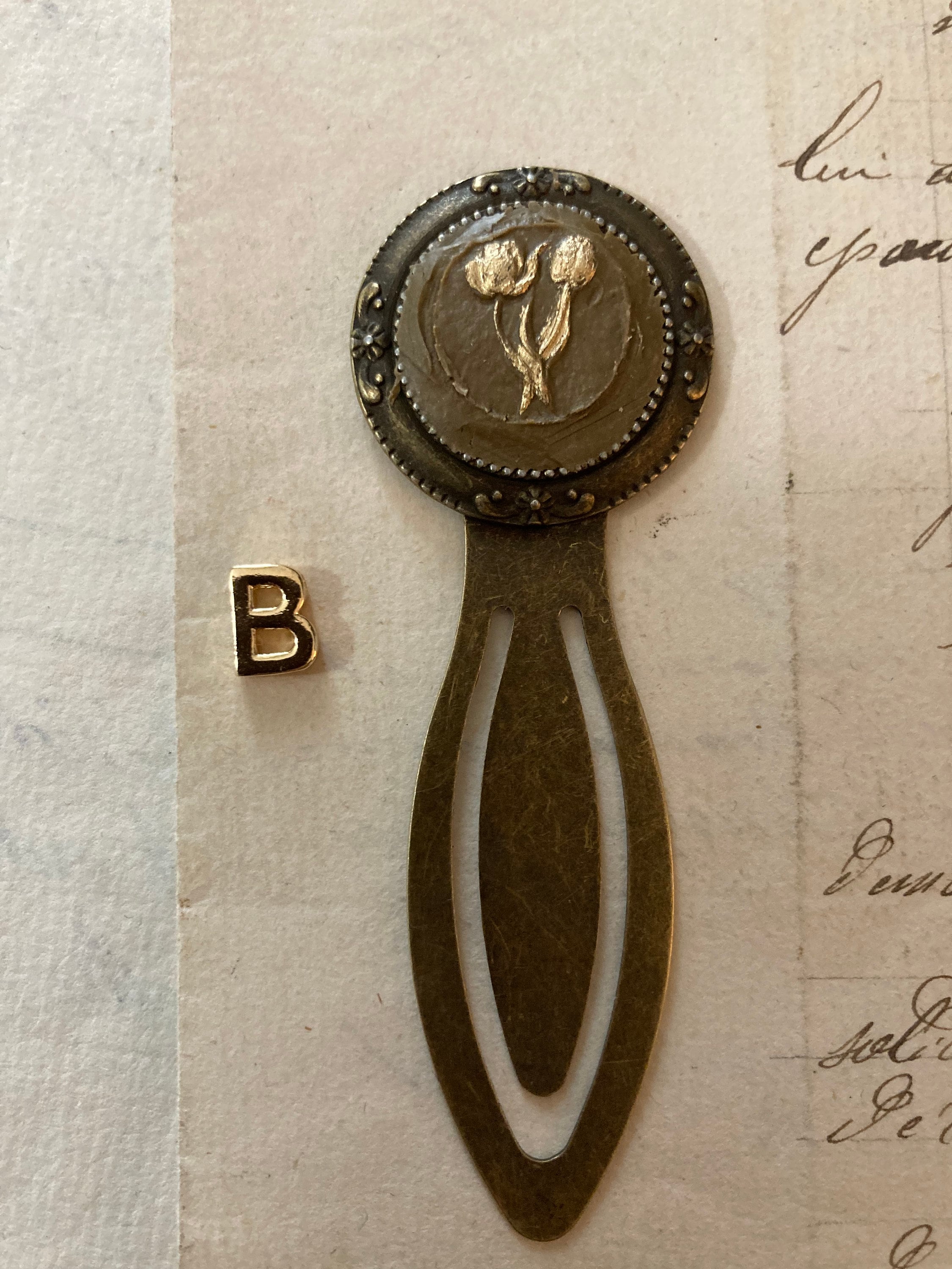 French Floral Etui Seal Impression Bookmarks - Etsy