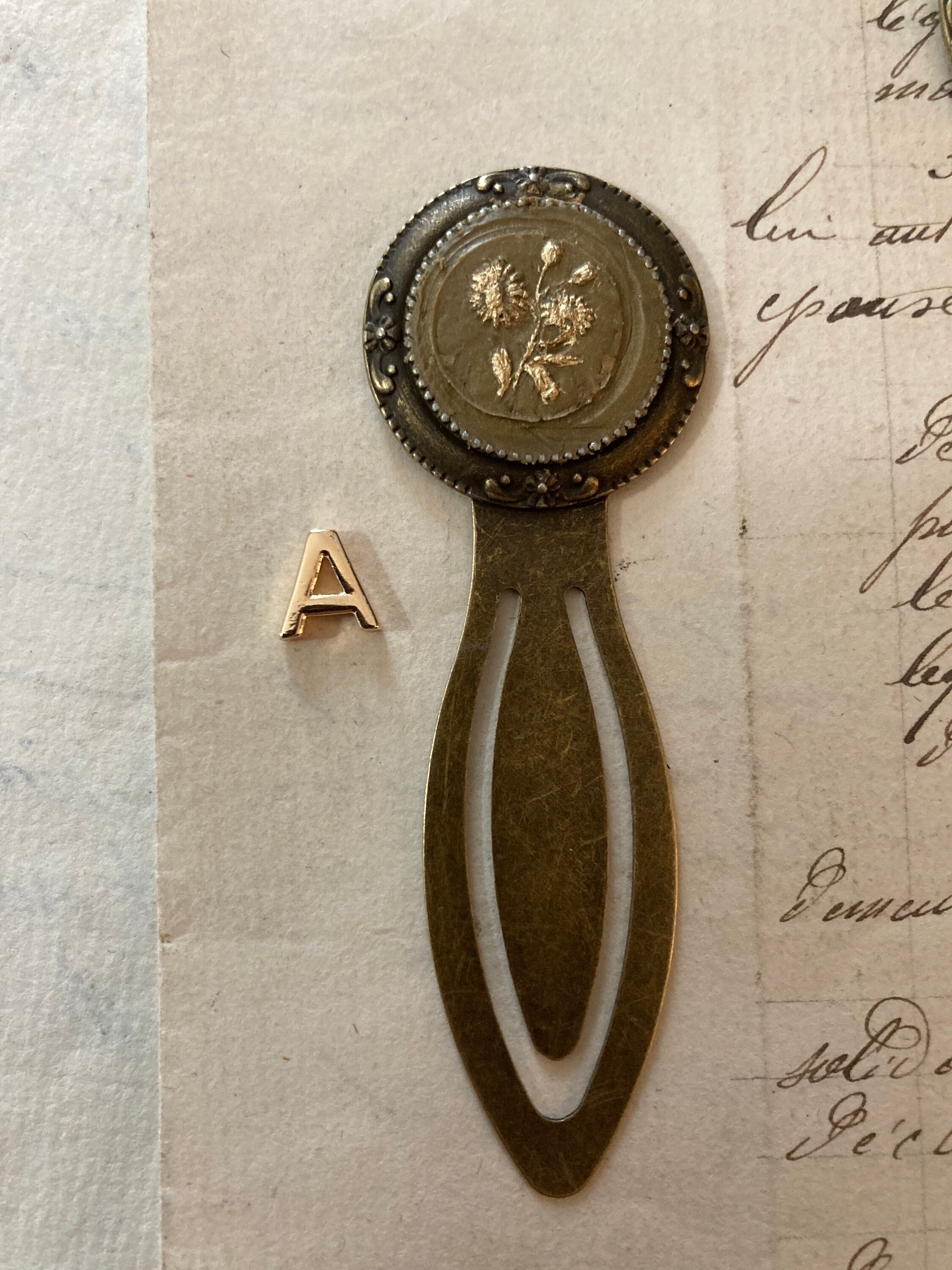 French Floral Etui Seal Impression Bookmarks - Etsy