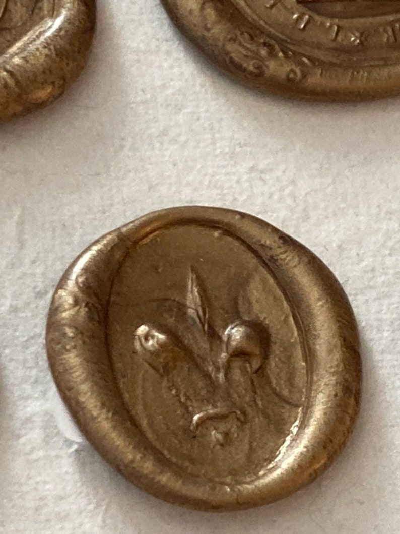 Antique Heraldic Wax Seal Sticker Set British Crests, French Seals, Thalia Greek Muse, and ...