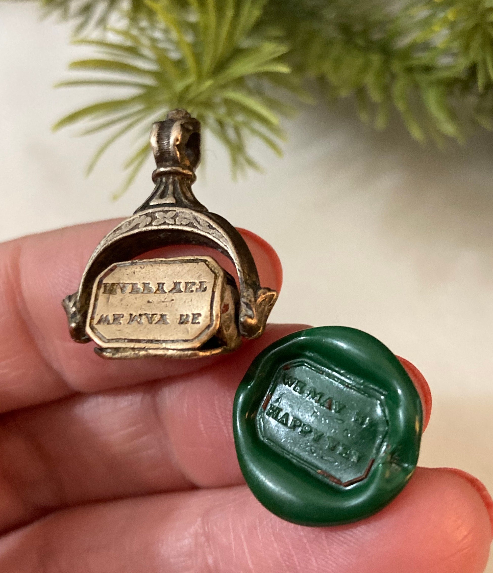 Antique Multi-seal Spinner Fob victorian Mottos/images - Etsy