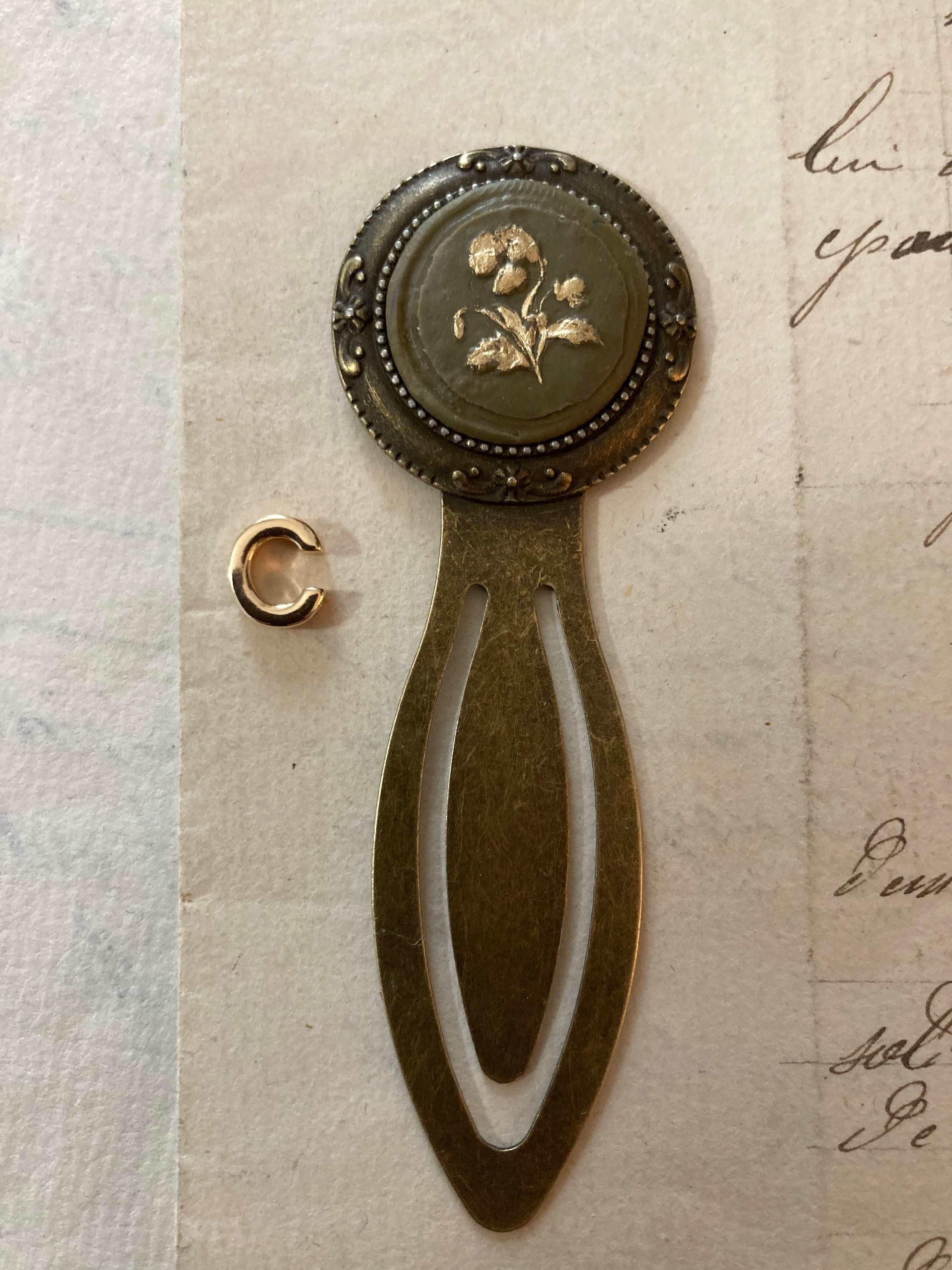 French Floral Etui Seal Impression Bookmarks - Etsy