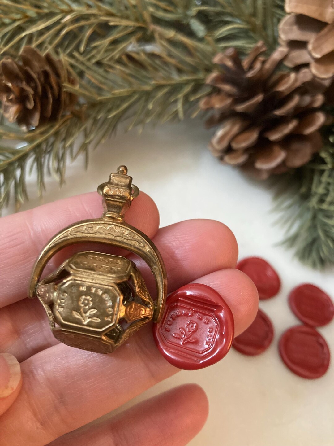 Antique Multi-seal Spinner Fob (6 Victorian Mottos/images) - Etsy