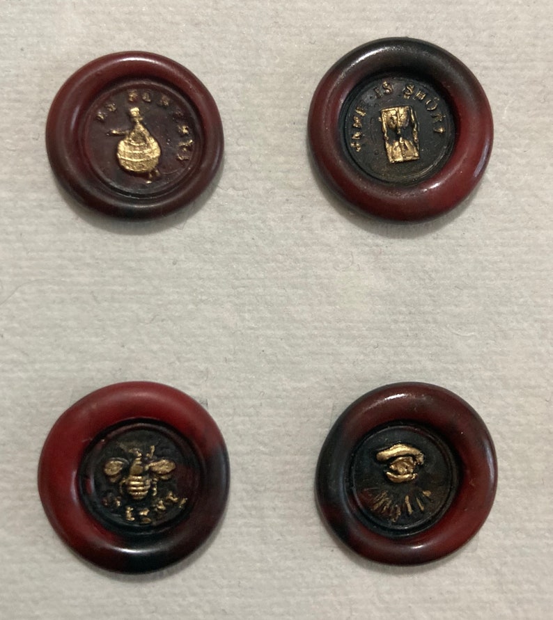 Victorian Motif and Motto Self-adhesive Wax Seal Sticker Set - Etsy