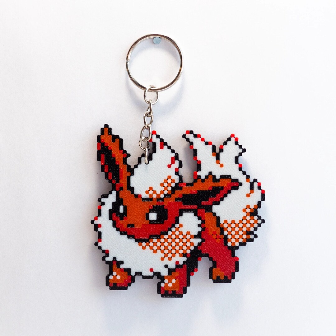 Flareon Keychain Pokemon Eeveelutions High Quality Printed - Etsy