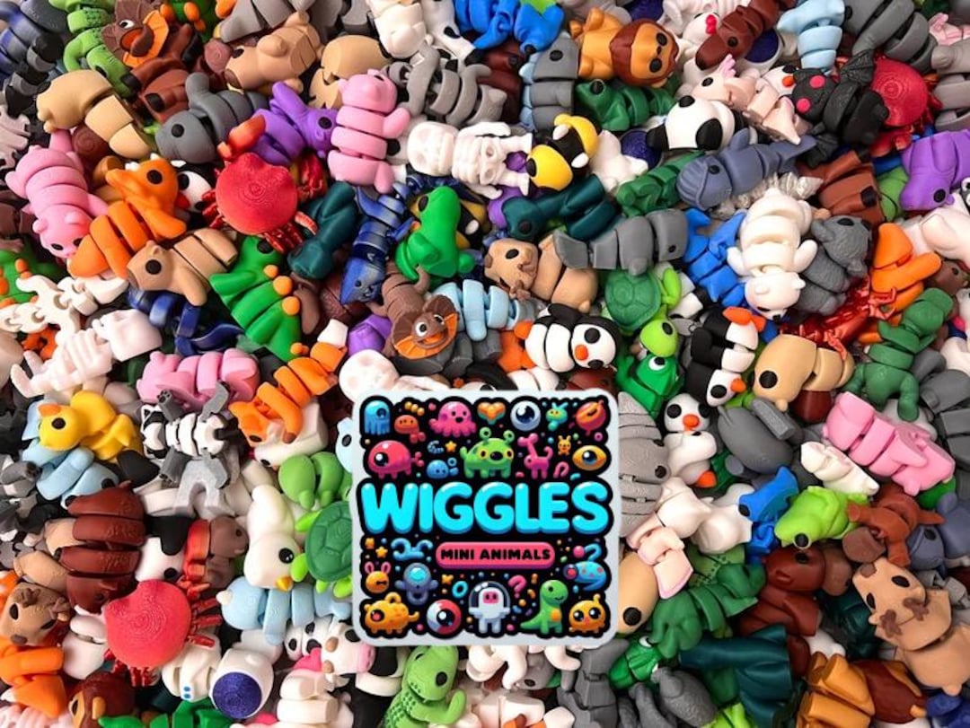 WIGGLES - Mini Animals | Articulating Tiny Animals | 3D Printed Fidget ...