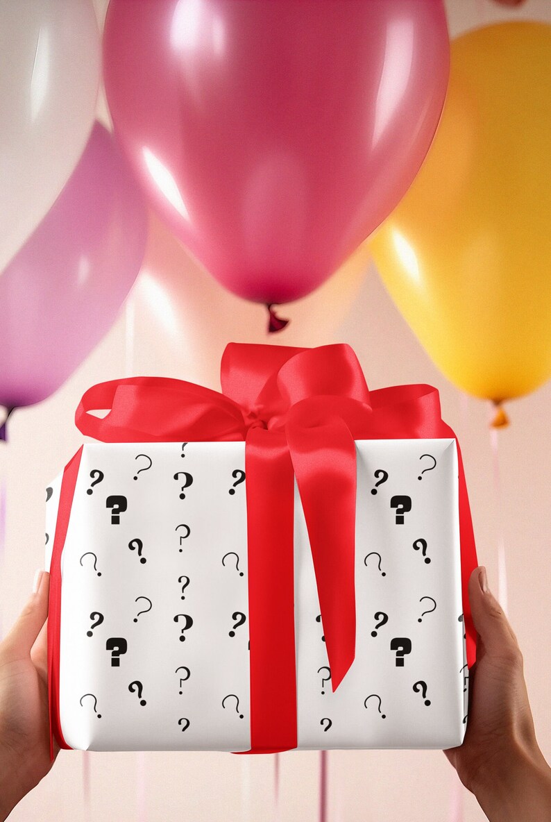 Question Mark Wrapping Paper Surprise Wrapping Paper Question Mark Gift Wrap - Etsy