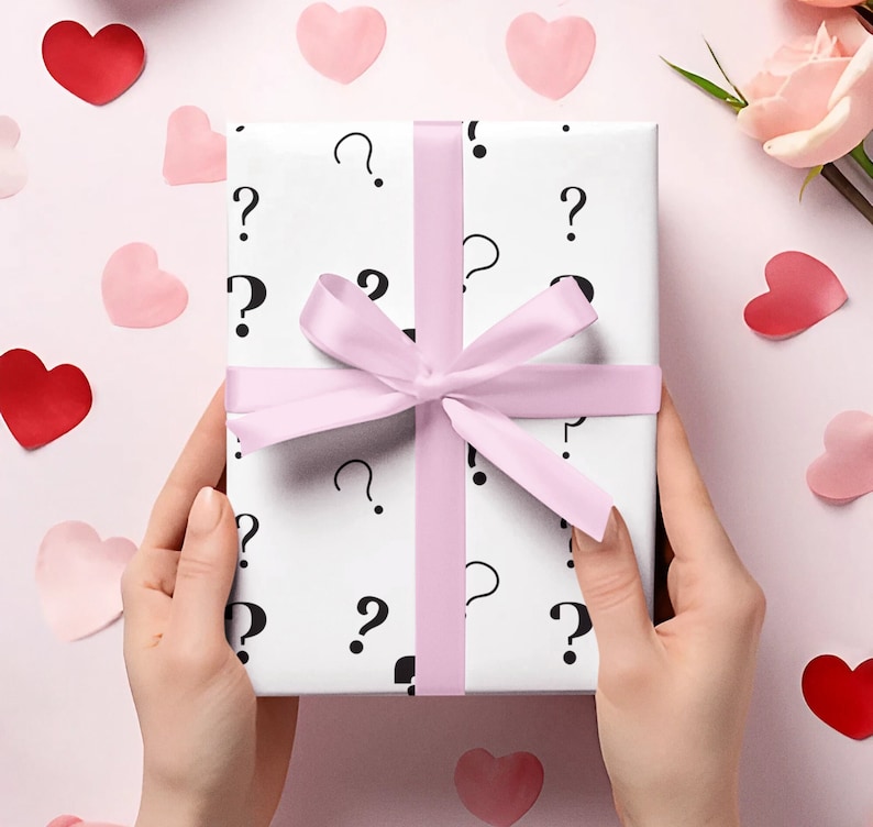 Question Mark Wrapping Paper Surprise Wrapping Paper Question Mark Gift ...