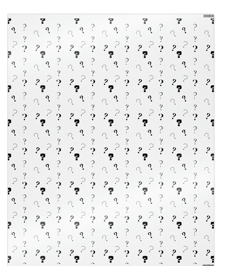 Question Mark Wrapping Paper Surprise Wrapping Paper Question Mark Gift ...