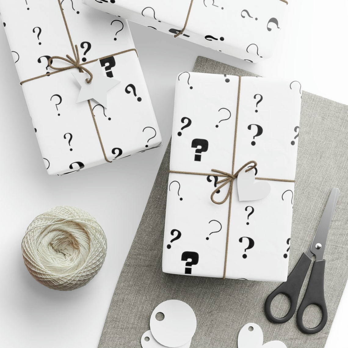Question Mark Wrapping Paper Surprise Wrapping Paper Question Mark Gift ...