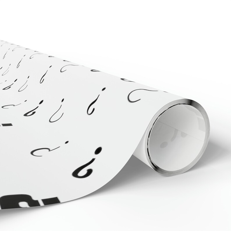 Question Mark Wrapping Paper Surprise Wrapping Paper Question Mark Gift ...