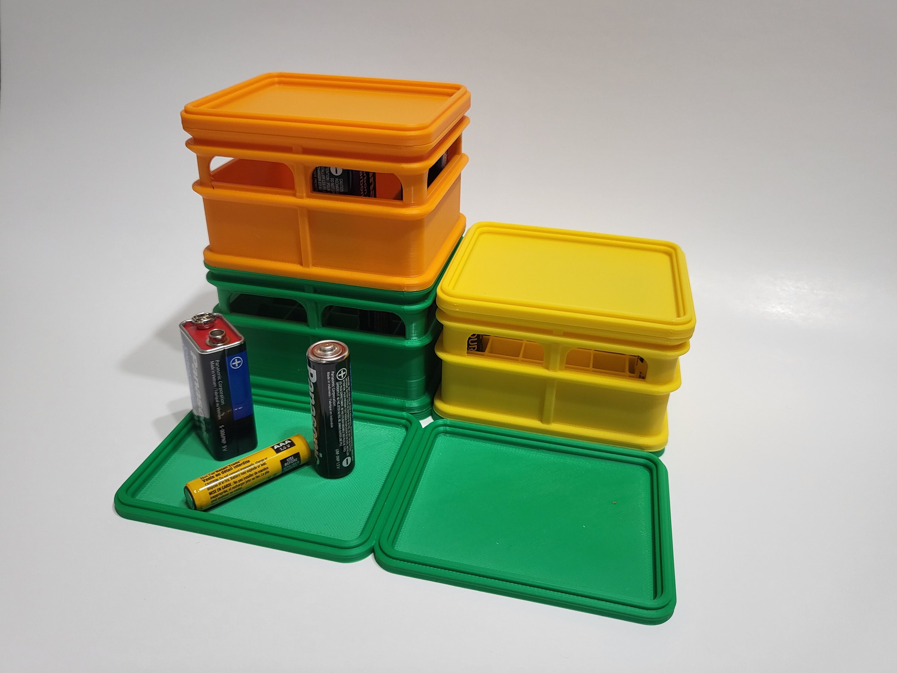 Stackable Beer Crate Battery Holder Set of 4 W/ Organization - Etsy