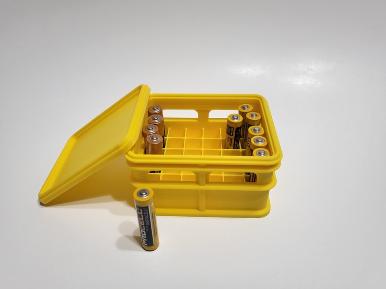 Stackable Beer Crate Battery Holder | Set of 4 W/ Organization Tray ...