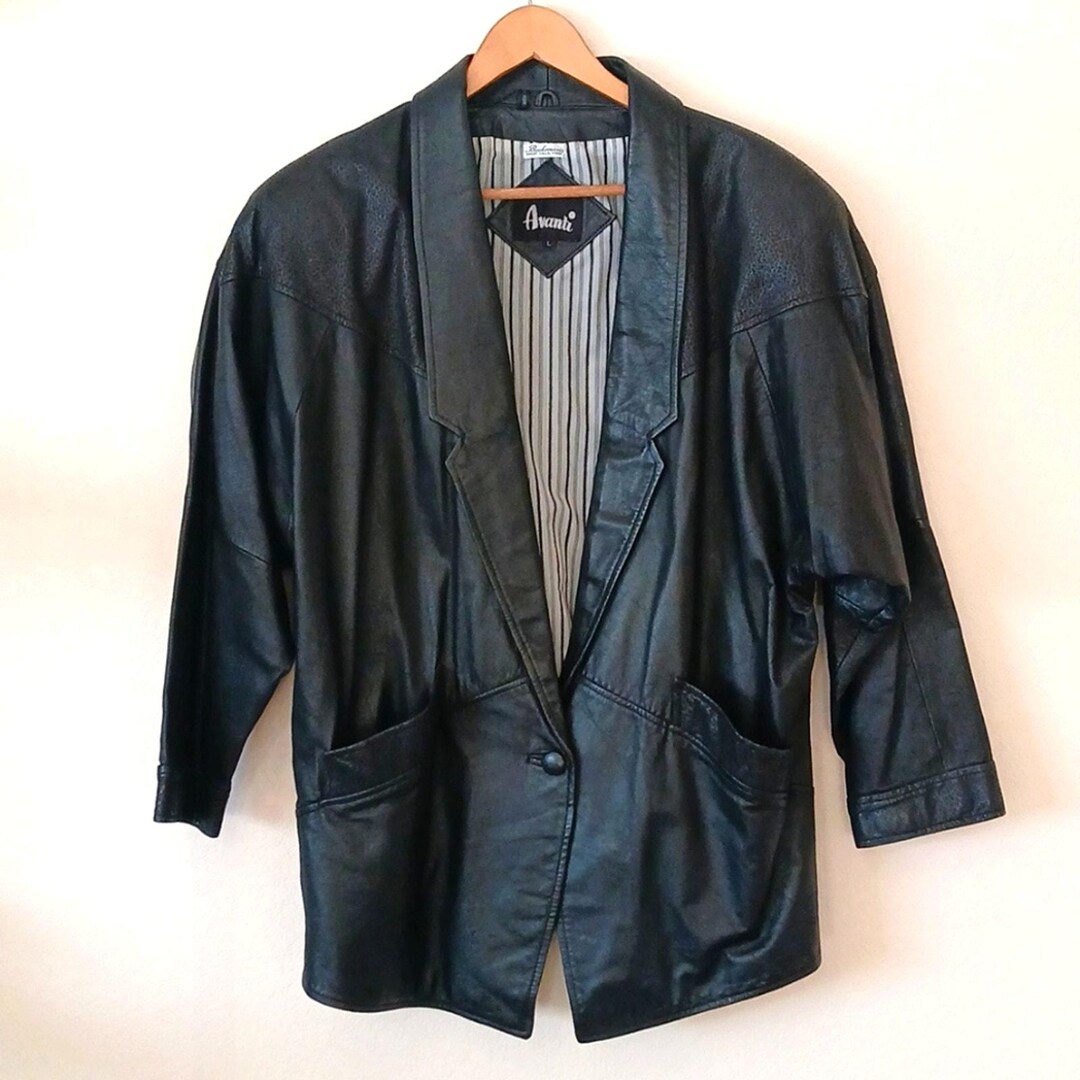 Vintage Avanti 80s Leather Jacket From Beckman's Great Falls, MT - Etsy