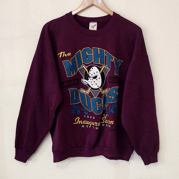 Vintage Anaheim Mighty Ducks CCM Graphic Hockey Jesey… - Gem