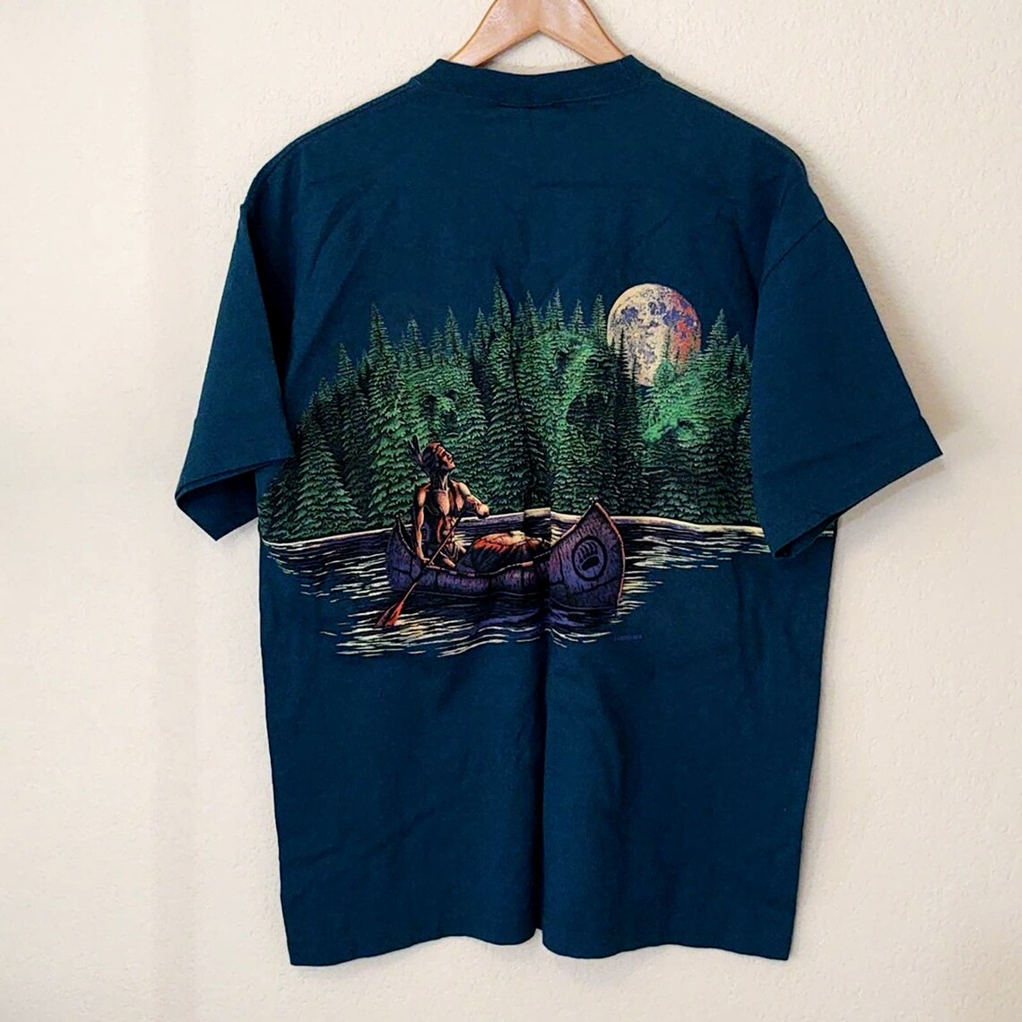 Vintage 90s Signal Native American Canoeing Down River - Etsy