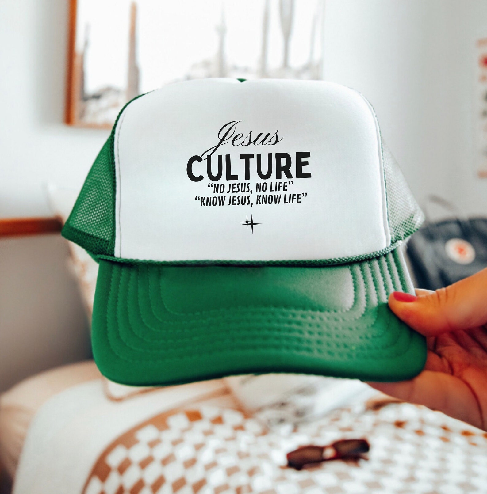 Jesus is King Christian Hats Jesus Hat Rope Hat Born Again Christian ...