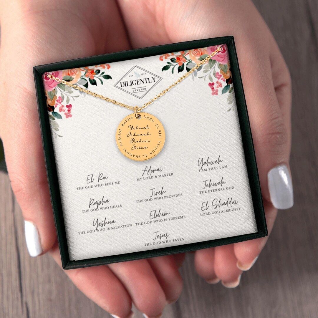 Names of God Christian Jewelry Jesus is King El Roi Yahweh Necklace ...