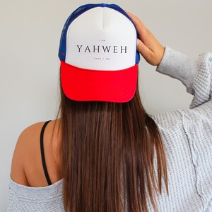 Yahweh Christian Hats YHWH Rope Hat Names of Jesus is King Trucker Hat ...