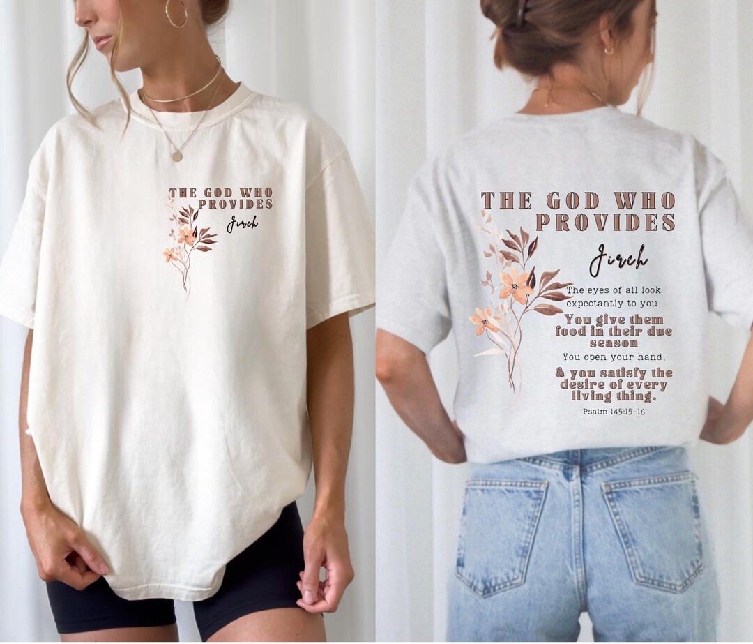 Jehovah Jireh Lord Who Provides Christian Shirts Hebrew Names of God ...