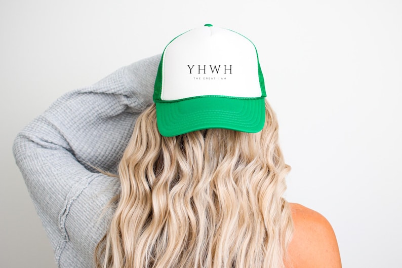 YHWH Christian Hats Yahweh Rope Hat Names of Jesus is King Trucker Hat ...