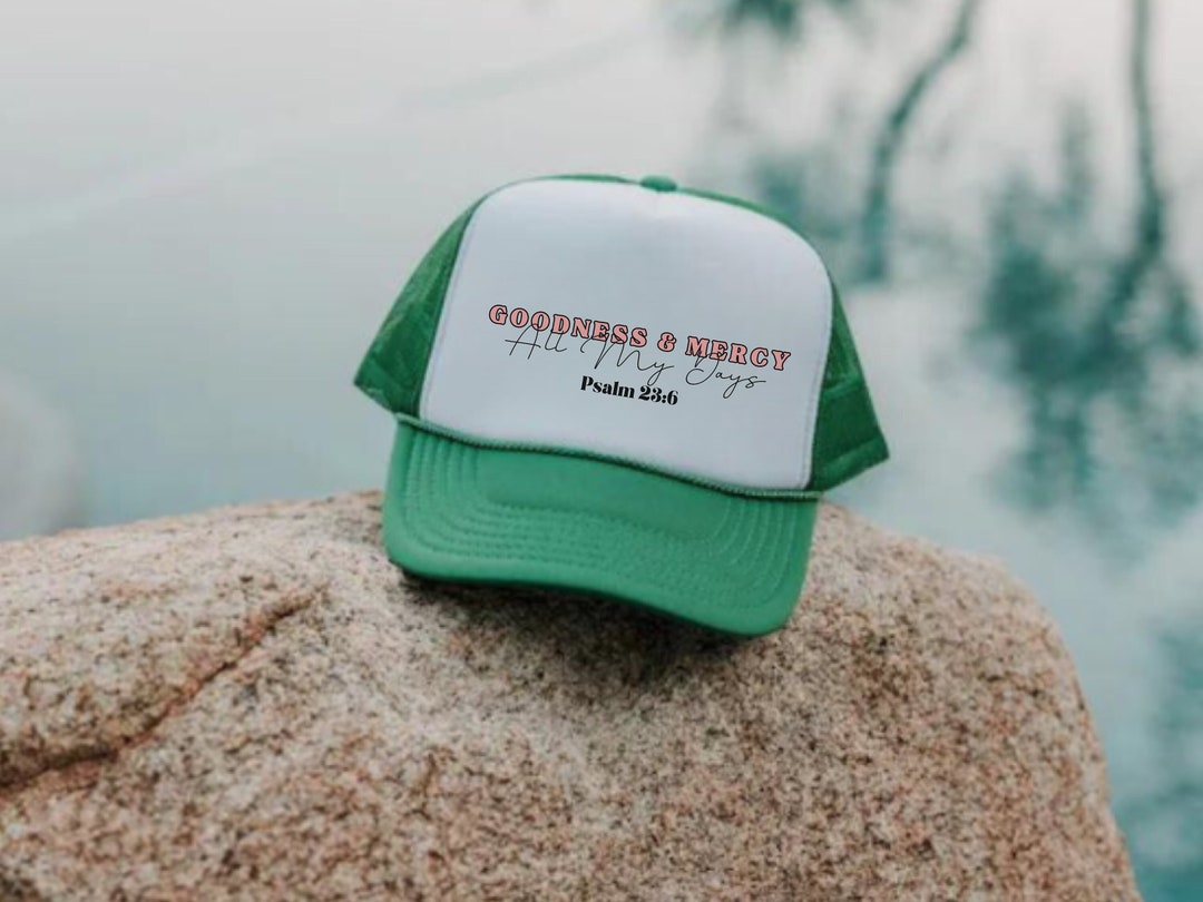 Psalm 23 Christian Hats God is Good Rope Hat Jesus is King Trucker Hat ...