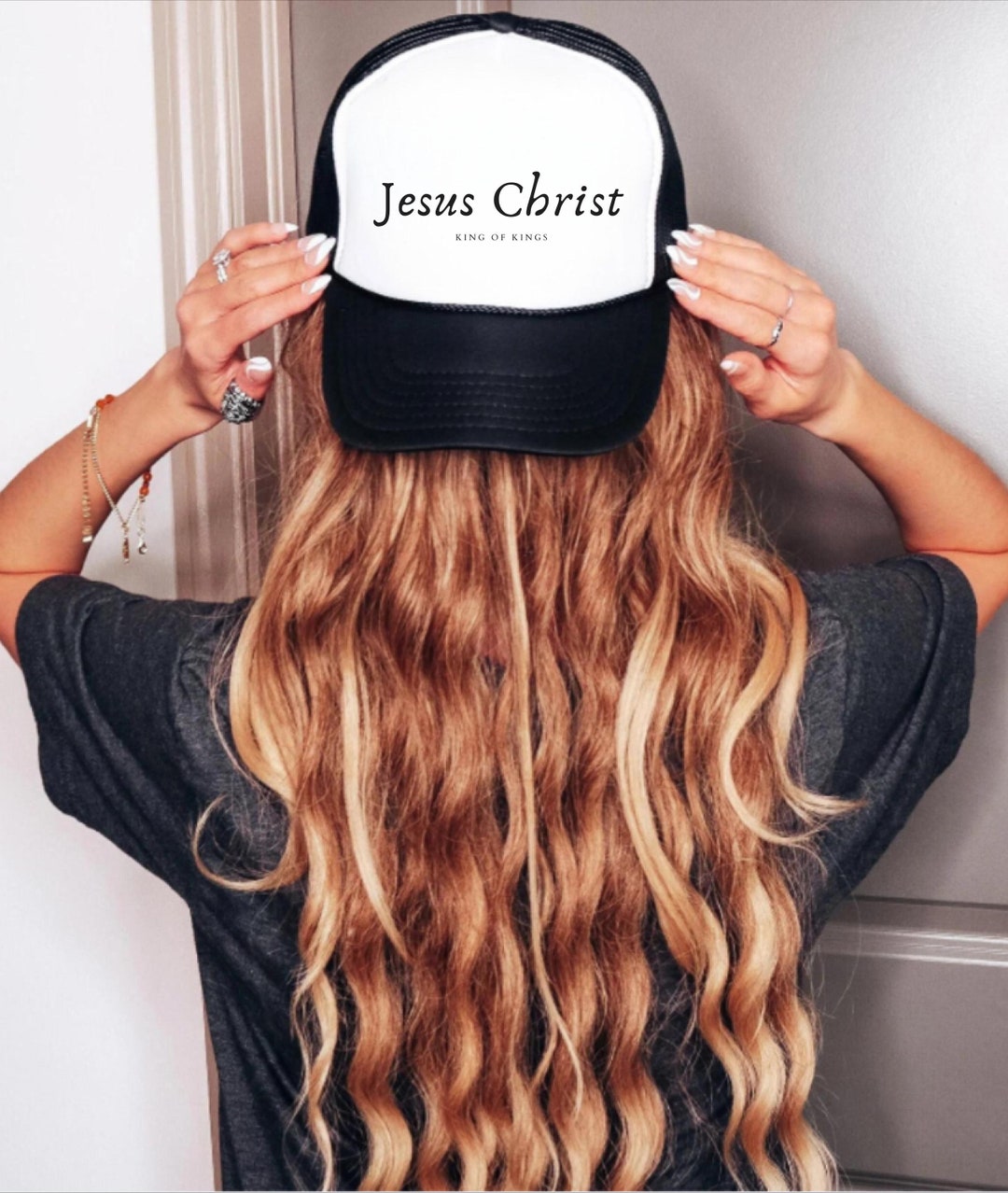 Jesus Christ Christian Hats Jesus is King Hebrew Names of God Hats ...