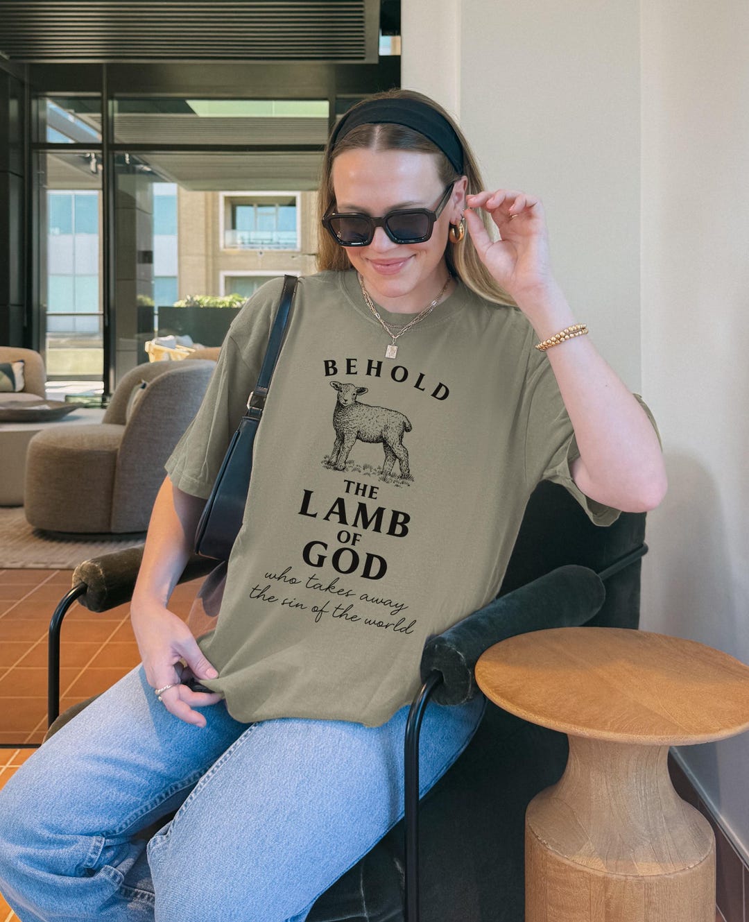 Behold the Lamb of God Christian Shirts Jesus and Lamb God is Good ...