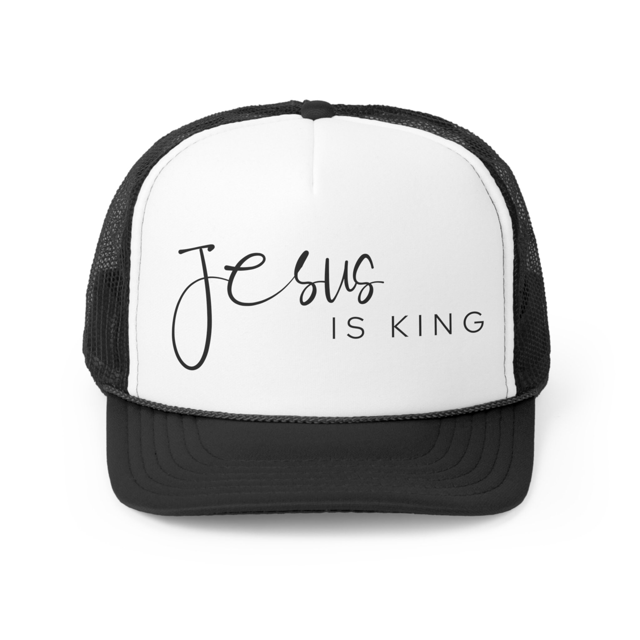 Jesus is King Christian Hats Rope Hat Trucker Hat Christian Merch Jesus ...