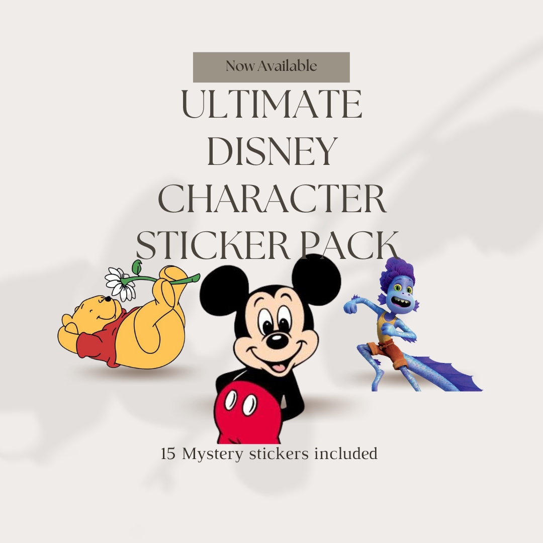 Disney Characters Inspired 15pc Sticker Pack - Etsy