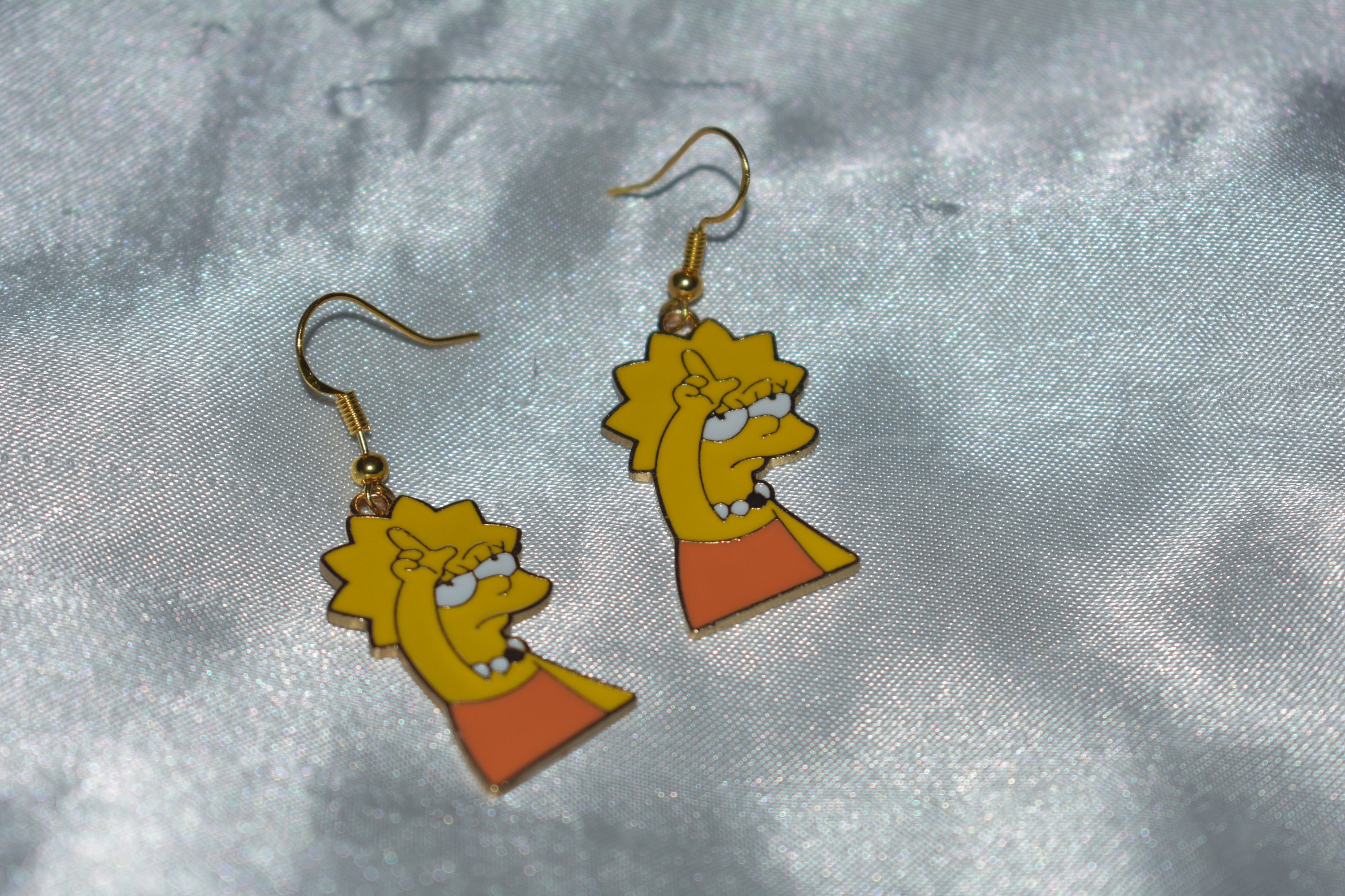 Lisa Simpson Inspired Earrings Universal Earrings Simpsons - Etsy
