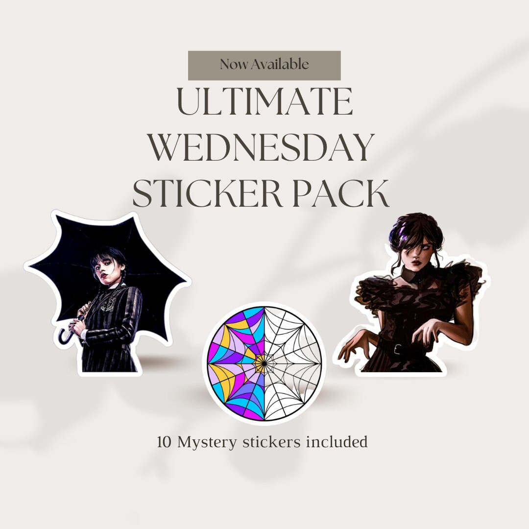 Wednesday Inspired 10pc Sticker Pack - Etsy