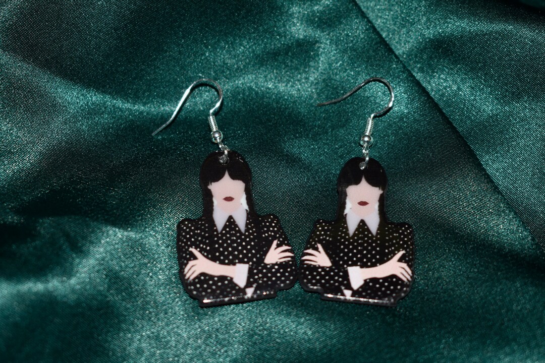 Wednesday Inspired Earrings | Halloween Earrings - Etsy