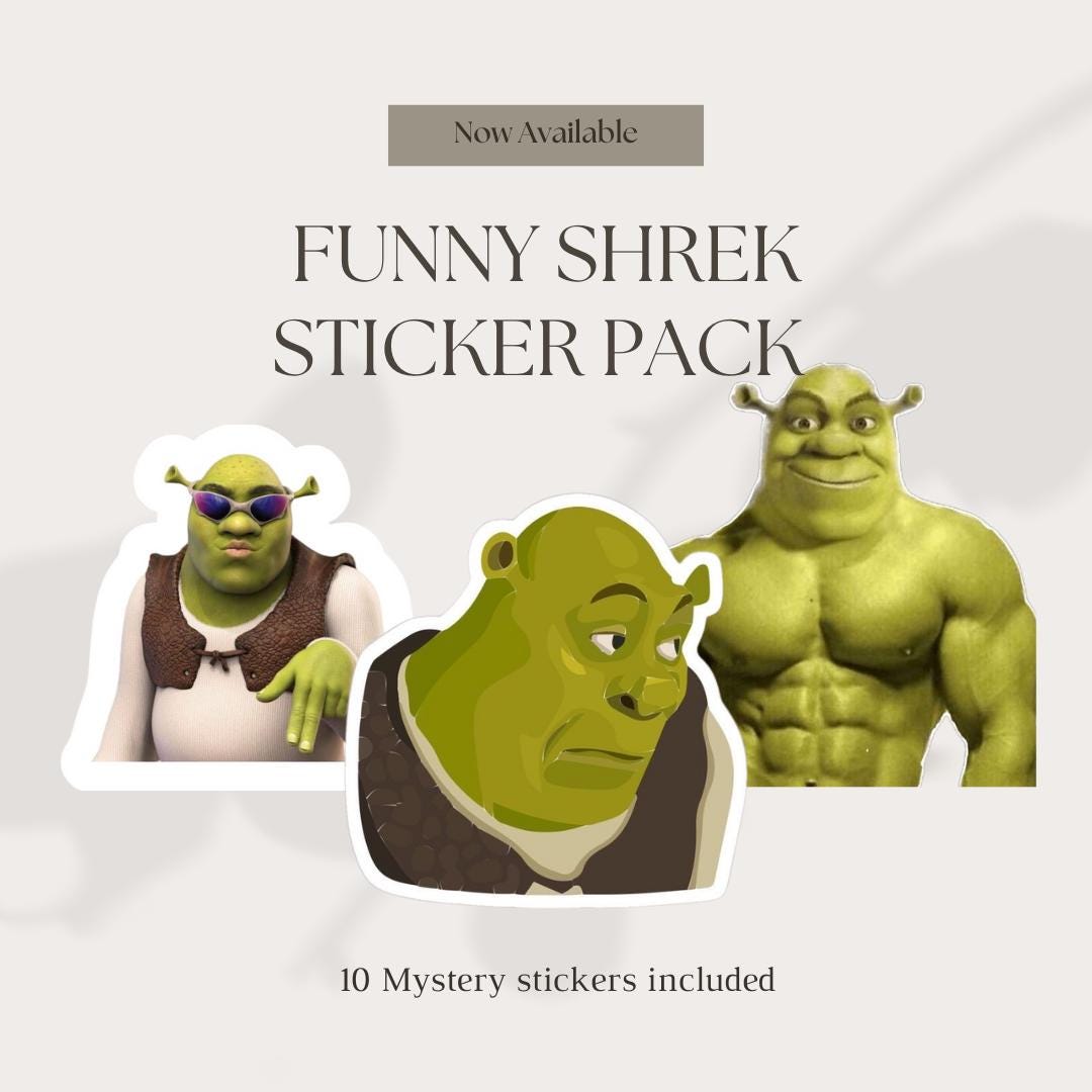 Funny Shrek Inspired 10pc Sticker Pack - Etsy