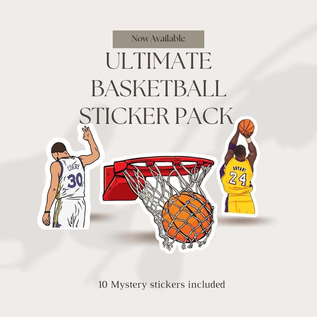 Basketball 10pc Sticker Pack - Etsy
