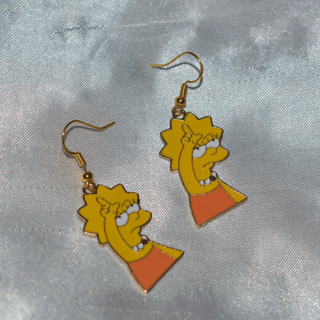 Lisa Simpson Inspired Earrings Universal Earrings Simpsons Earrings ...