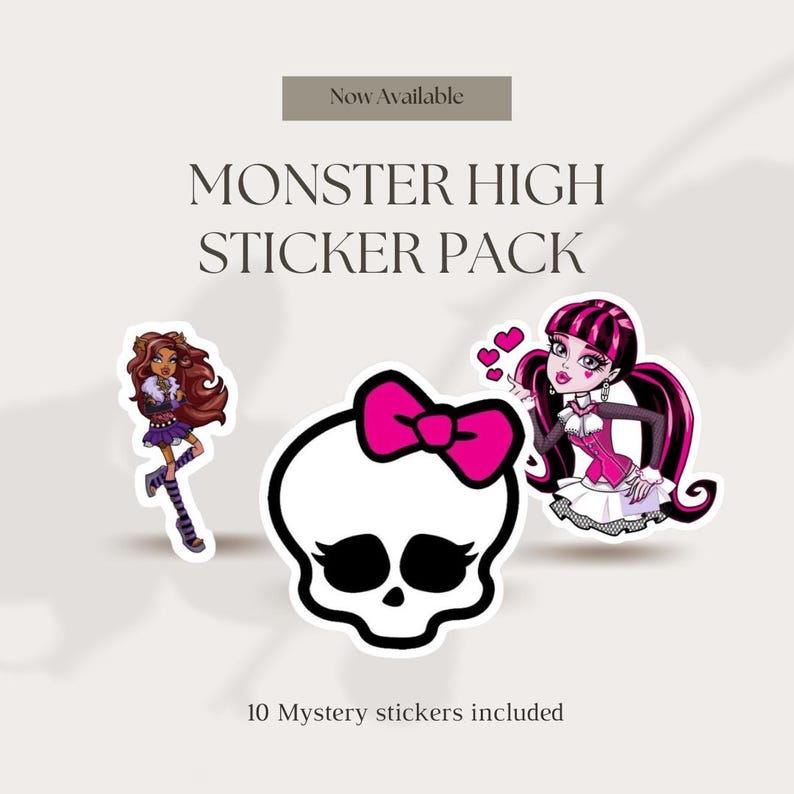 Monster High Inspired 10pc Sticker Pack - Etsy