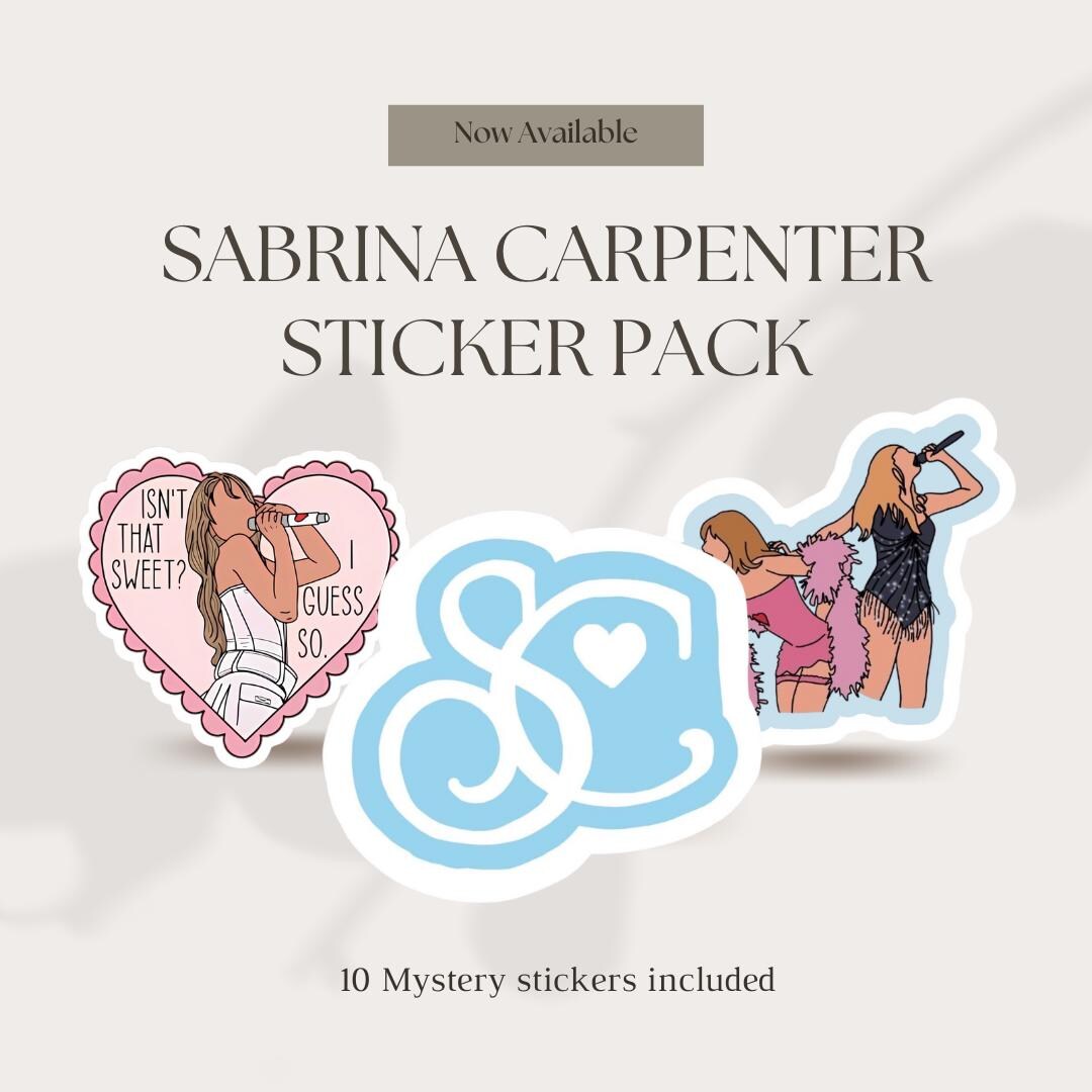 Sabrina Carpenter Inspired 10pc Sticker Pack - Etsy UK