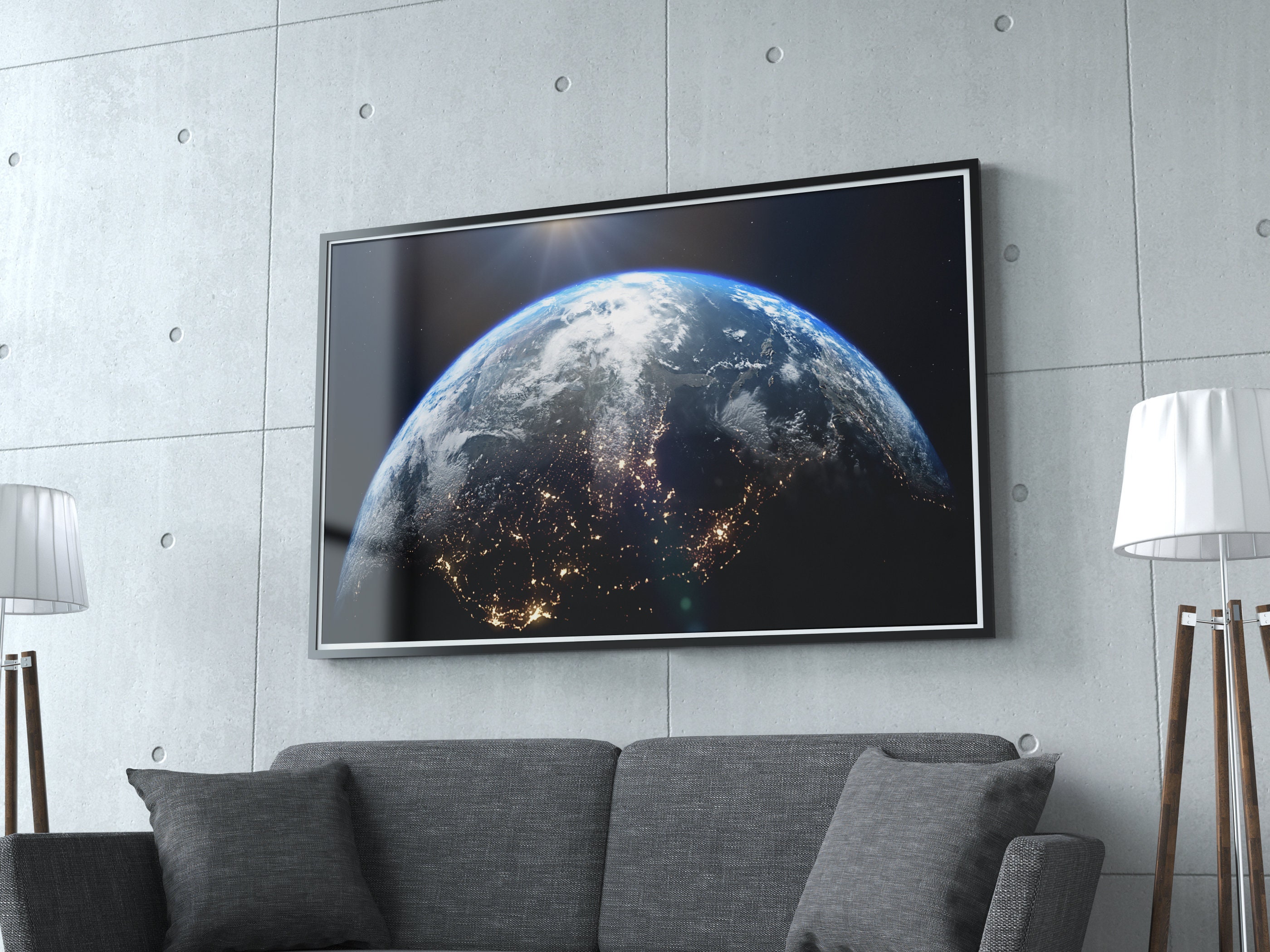 Samsung Frame TV | Planet Earth From Space | DIGITAL TV Art - Etsy