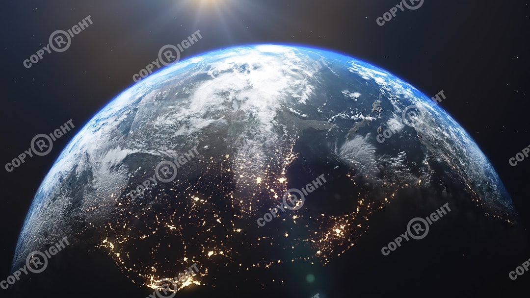 Samsung Frame TV | Planet Earth From Space | DIGITAL TV Art - Etsy