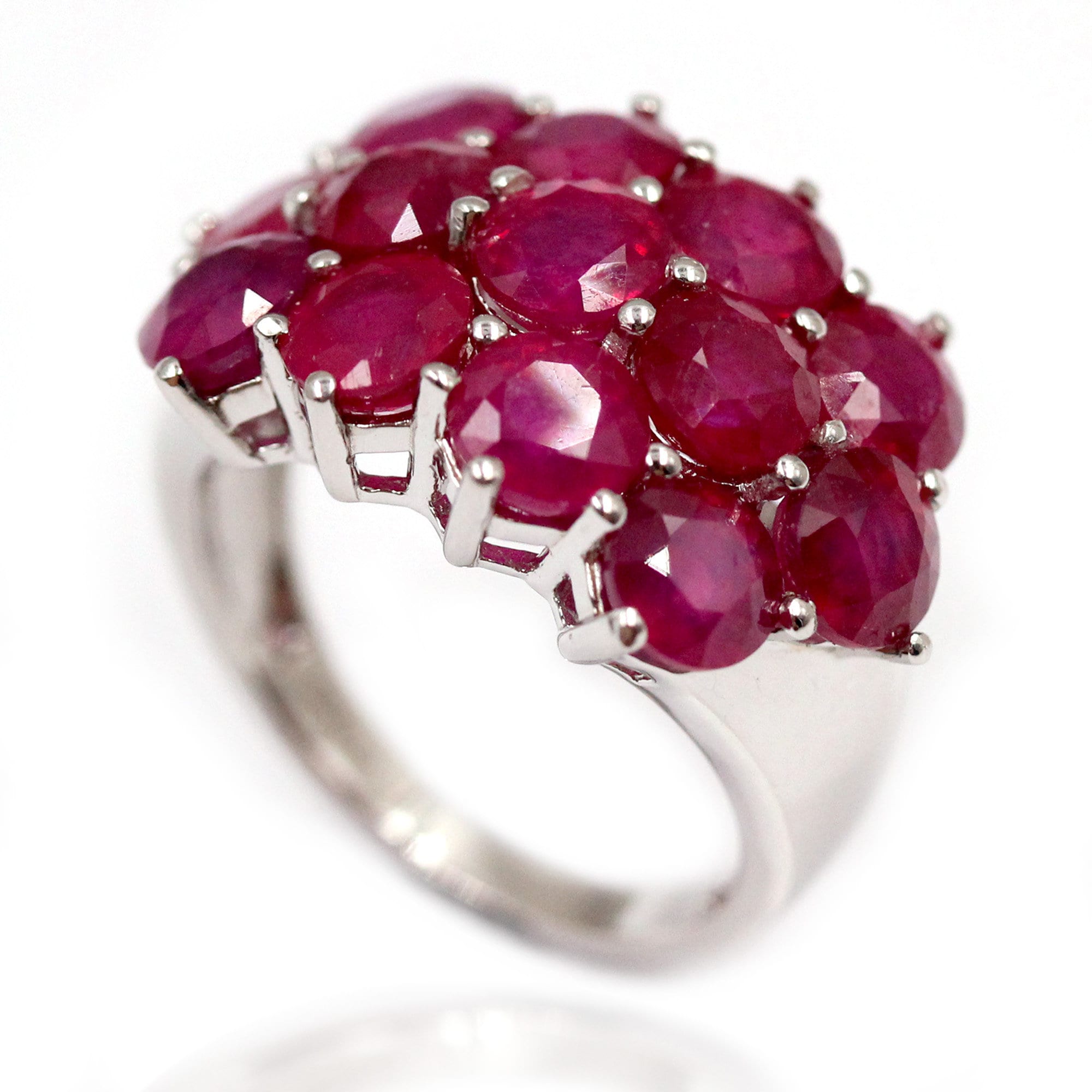 Glass Filled Ruby Ring, Ruby Silver Ring, July Birthstone, Statement ...